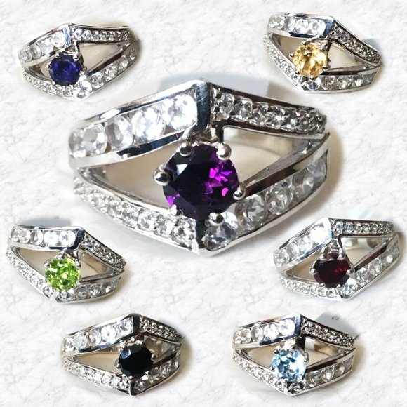 Limited Edition | Jewelry | 7 Rings In Interchangeable Gemstones 925 ...